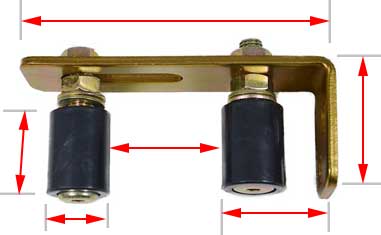 Sliding gate roller holder