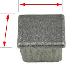 Aluminum Rectangular End Cap 30x30mm