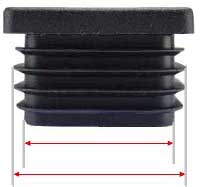 Plastic Rectangular End Caps 100x50mm