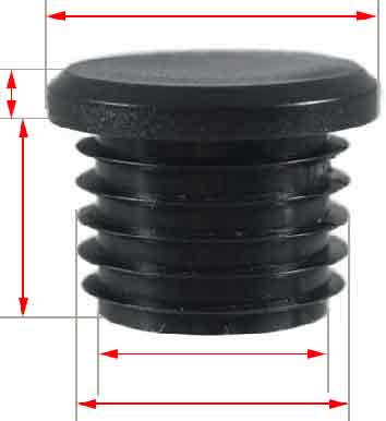 Round Plastic Cap 40NB Dia