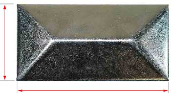 Steel Caps Rectangular 100x50mm weld on