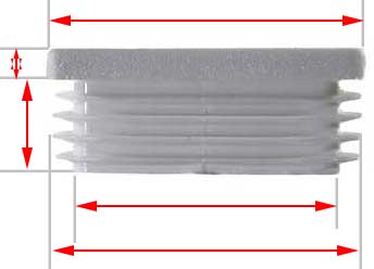 Plastic Cap 50x50 mm Flat Top (White)